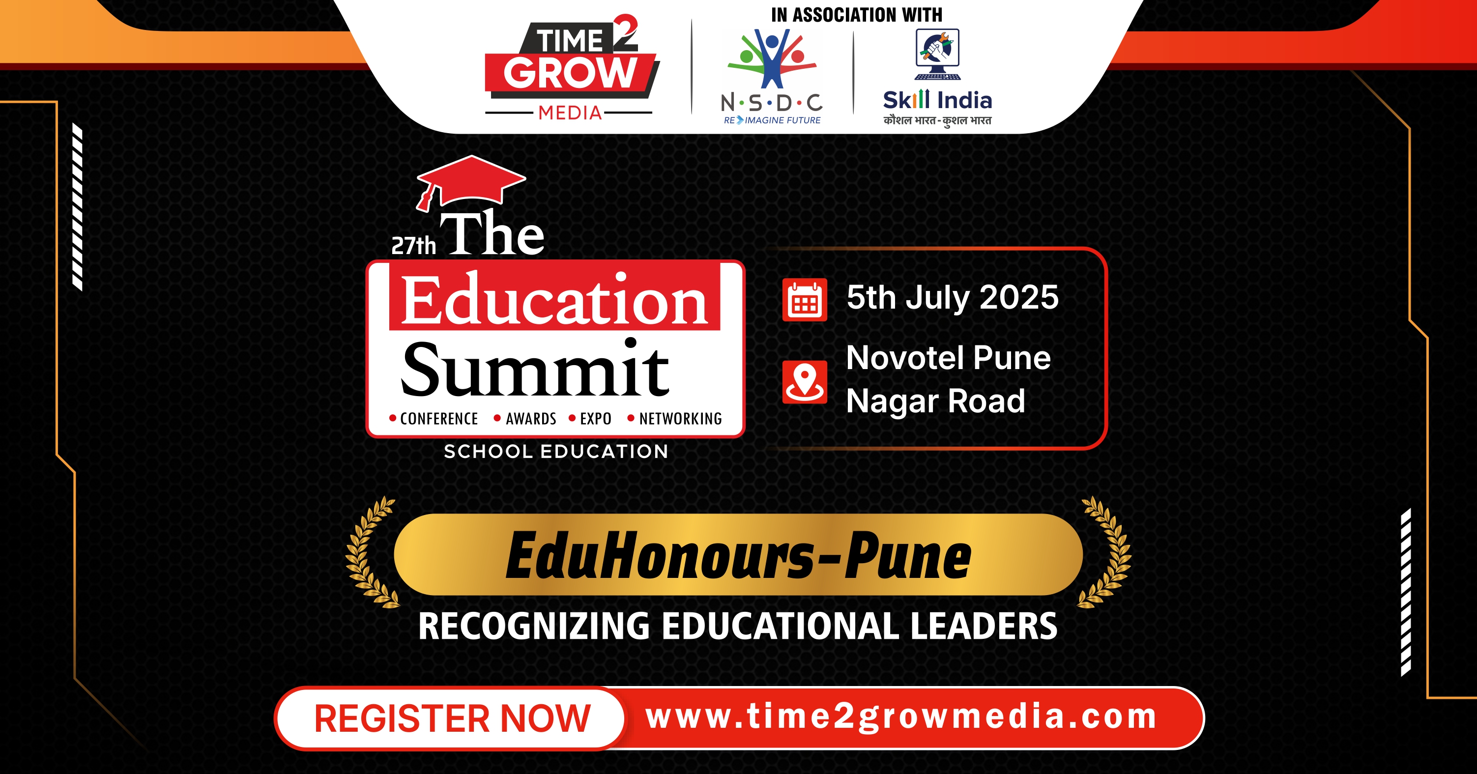 EduHonours-Pune | 27th 'The Education Summit', Pune - Time2Grow Media